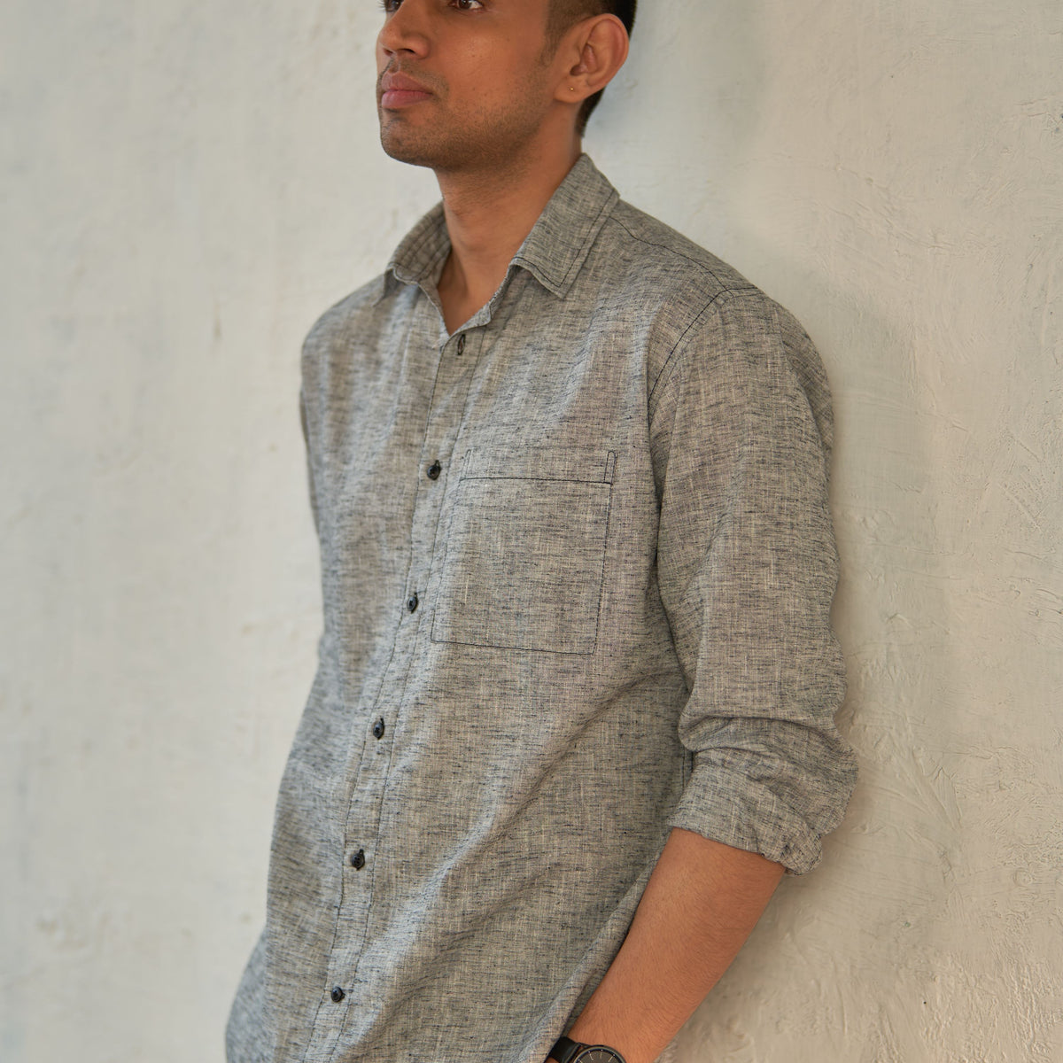 Timeless Sophistication: Textured Cotton Standard Shirt for Effortless Elegance" – Canoopi