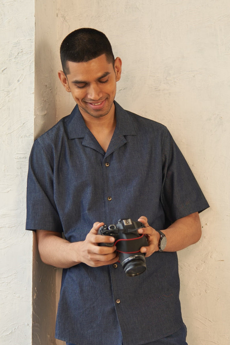 Elevate Your Style: Premium Dark Denim Shirt for Effortless Sophistication" – Canoopi