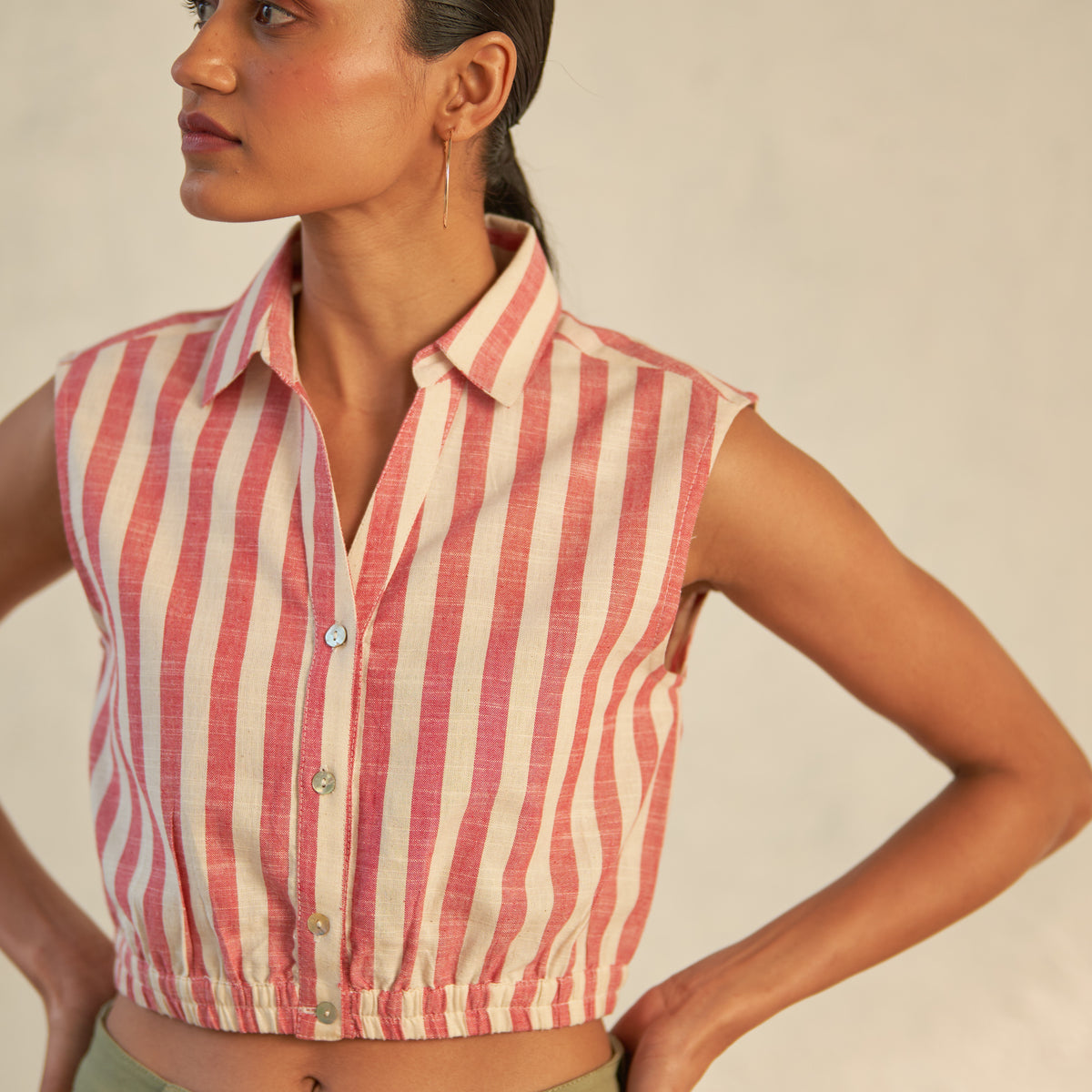 Step into Vibrant Sophistication: Introducing Our Contemporary Crop Shirt! – Canoopi